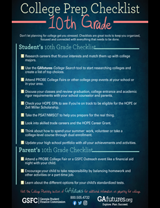 College Prep Checklists | Georgia Student Finance Commission